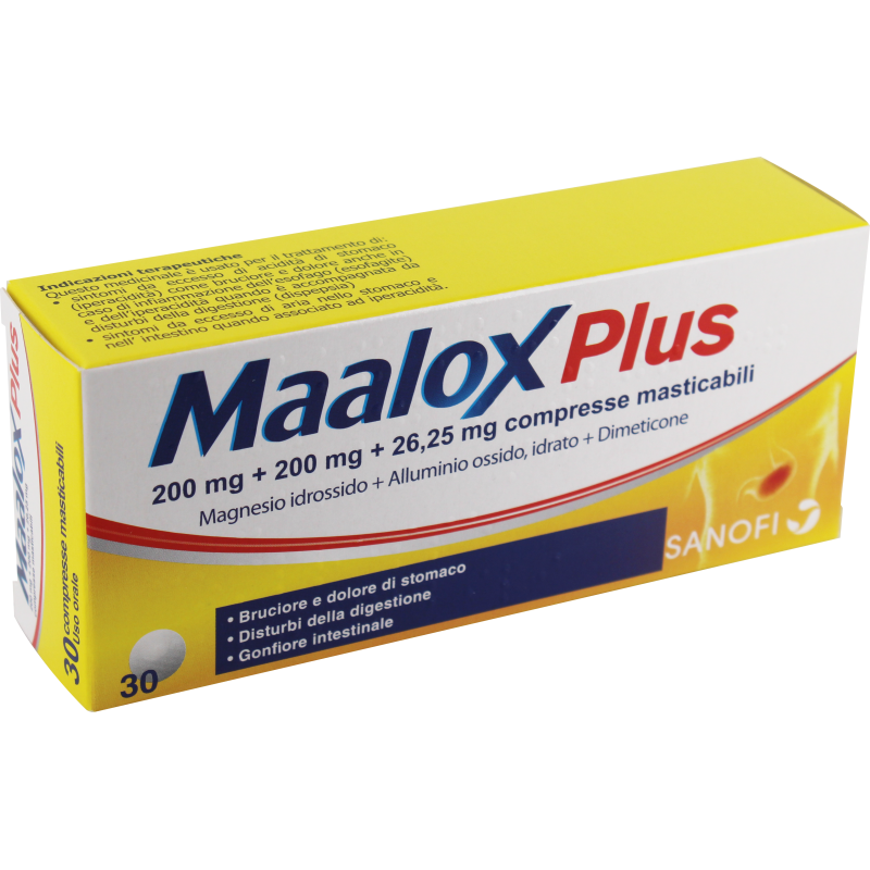MAALOX PLUS 30CPR MAST